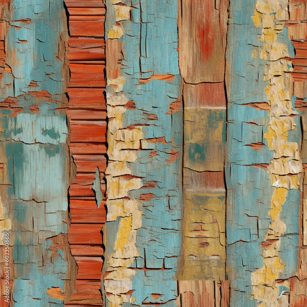 Seamless texture of peeling paint on wood texture. Texture of burnt ...