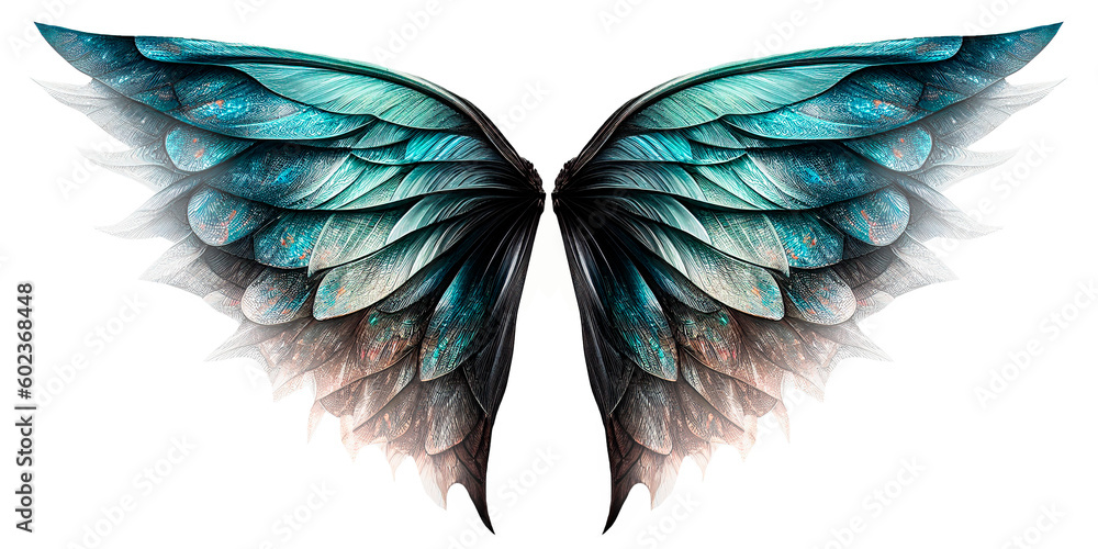 Fairycore fashion and style. Magic fairy wings with a beautiful color ...