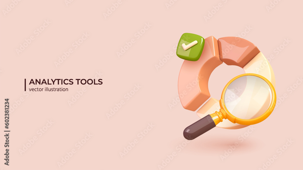 3D Audience segmentation concept. 3D Realistic design of customer ...