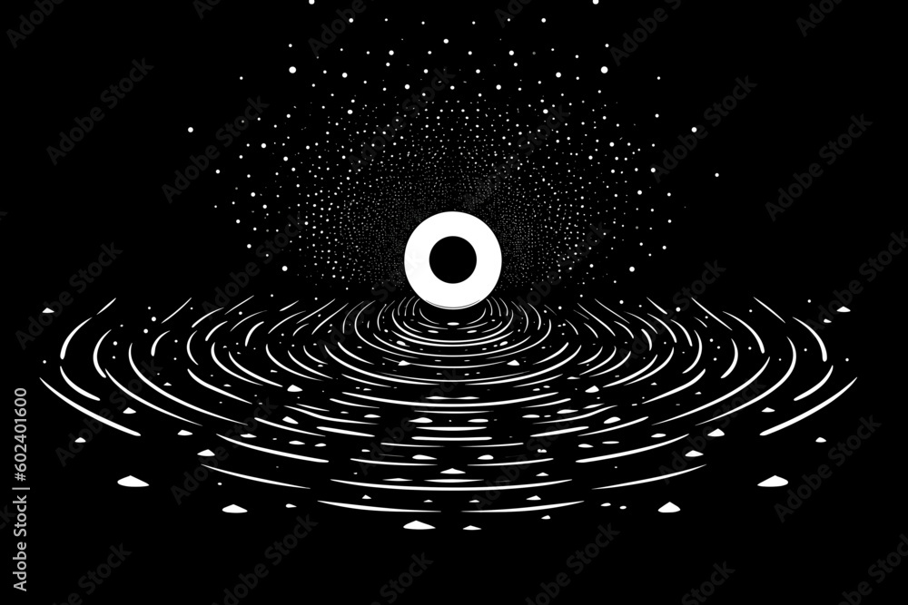 Doodle inspired Force field, cartoon sticker, sketch, vector ...