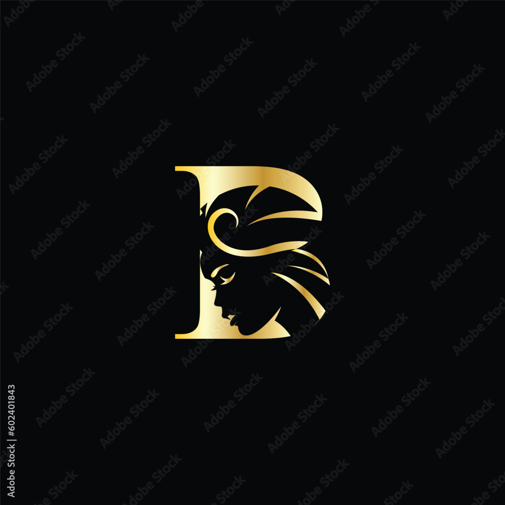 B Letter Luxury Beauty Face Logo Design Vector Stock Vector | Adobe Stock