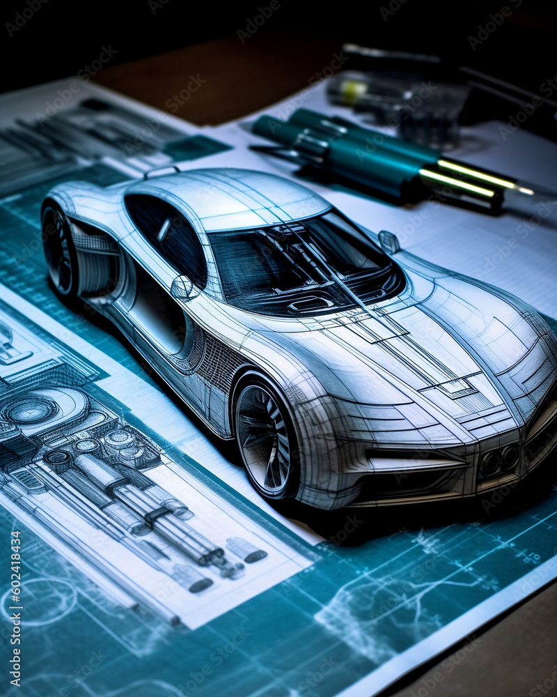 Ingénieur conception automobile dessin croquis développement Prototype ...