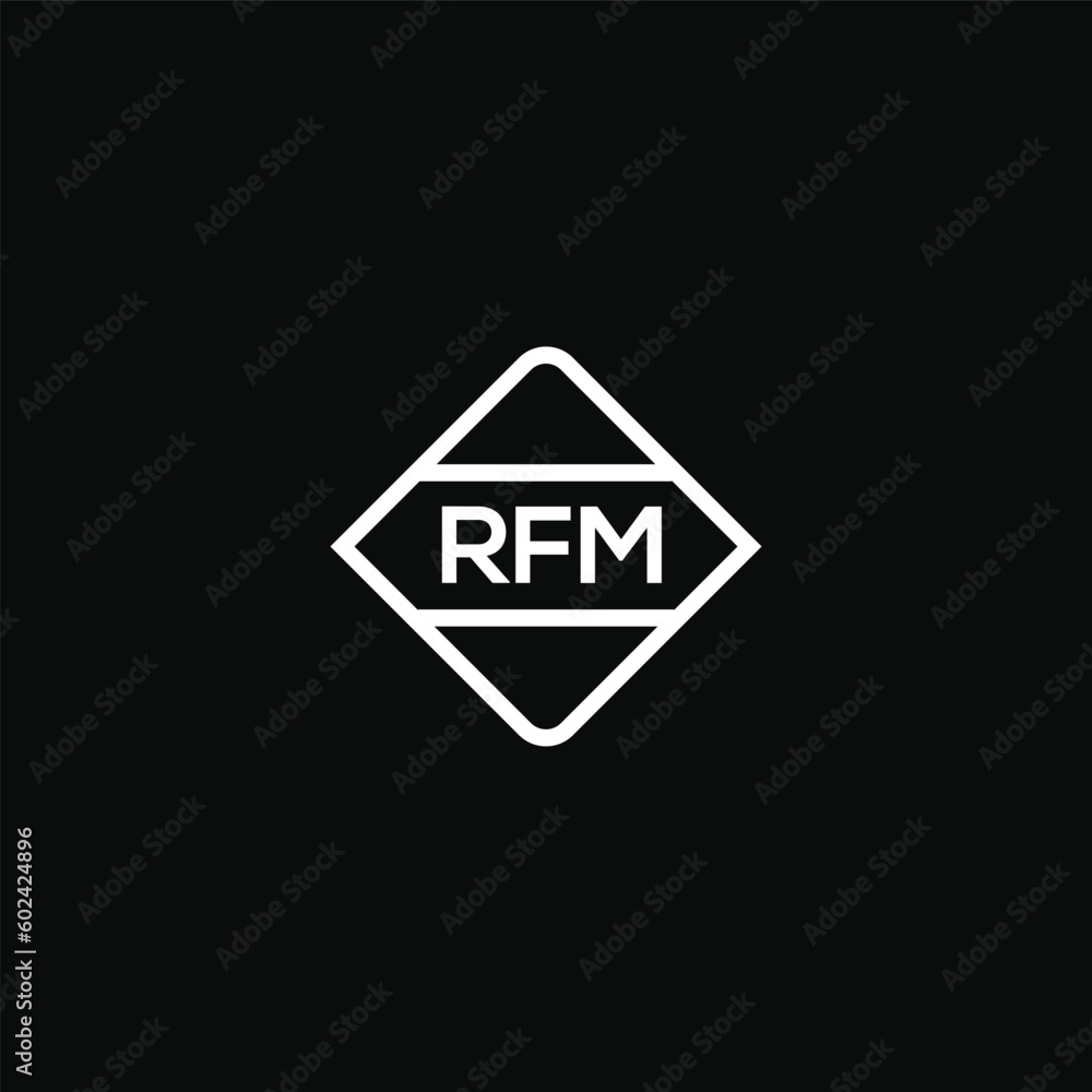 RFM letter design for logo and icon.RFM monogram logo.vector ...