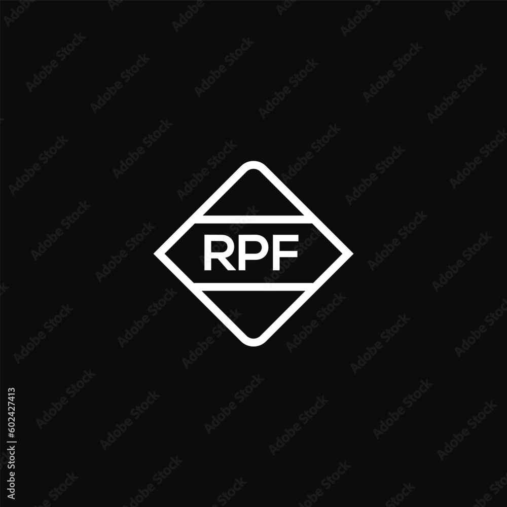 RPF letter design for logo and icon.RPF monogram logo.vector ...