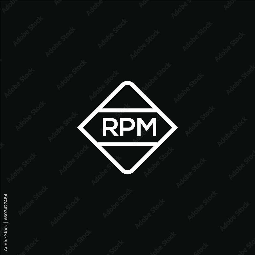 RPM letter design for logo and icon.RPM monogram logo.vector ...