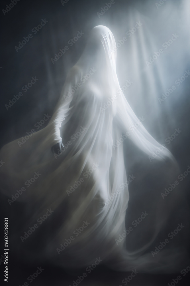 Ethereal ghost apparition being the soul of a dead person who has ...