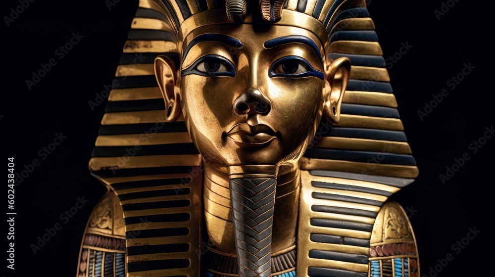 Ancient Egypt King Tutankhamun. AI generated Stock Illustration | Adobe ...