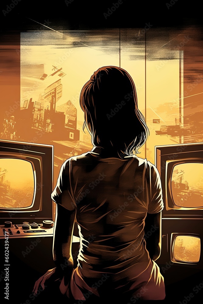 Girl Surrounded by Technology: A Retrospective Look at 70s and 80s ...