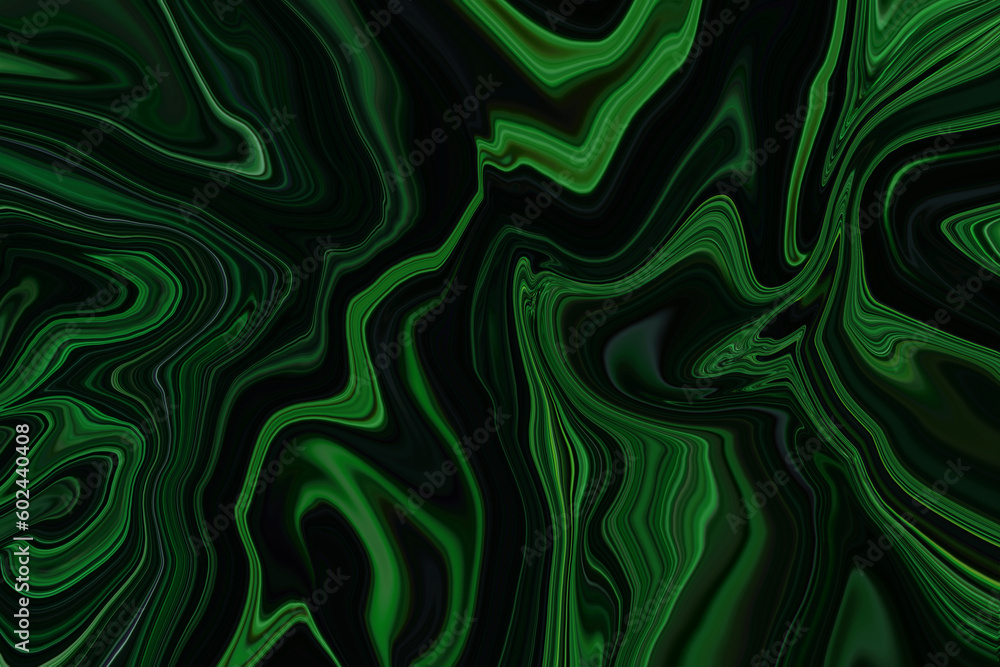 Psychedelic dark green colour trippy abstract art background design ...