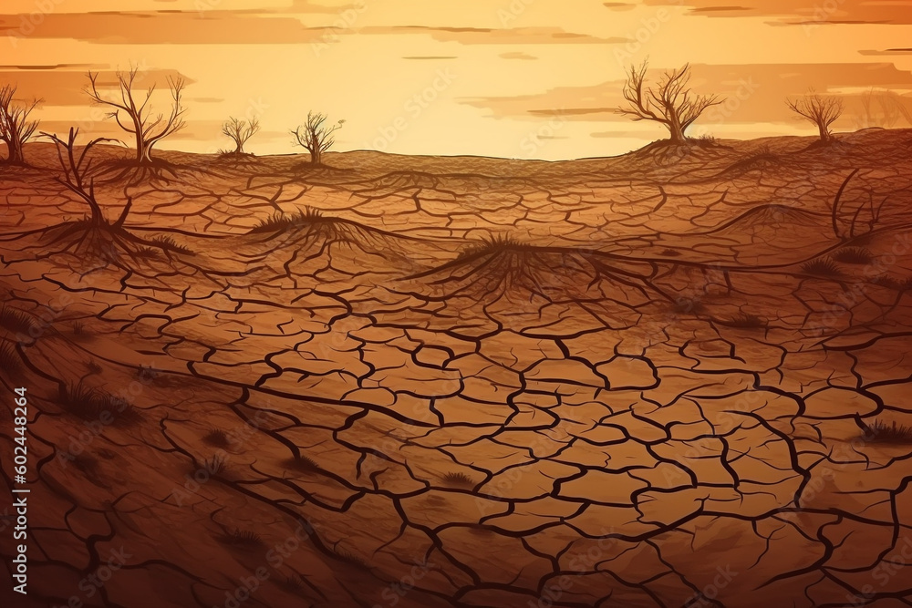 Drought, the problem of the future of the planet, water scarcity, heat ...