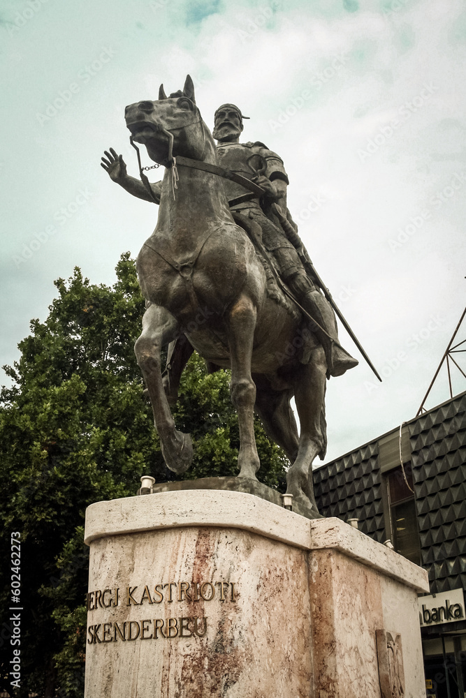 SKOPJE, MACEDONIA - SEPTEMBER 19, 2009: Gjergj Kastriot Skenderbeu ...