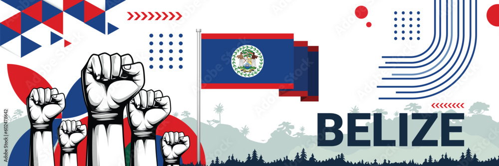 Celebrate Belize independence in style with bold and iconic flag colors ...