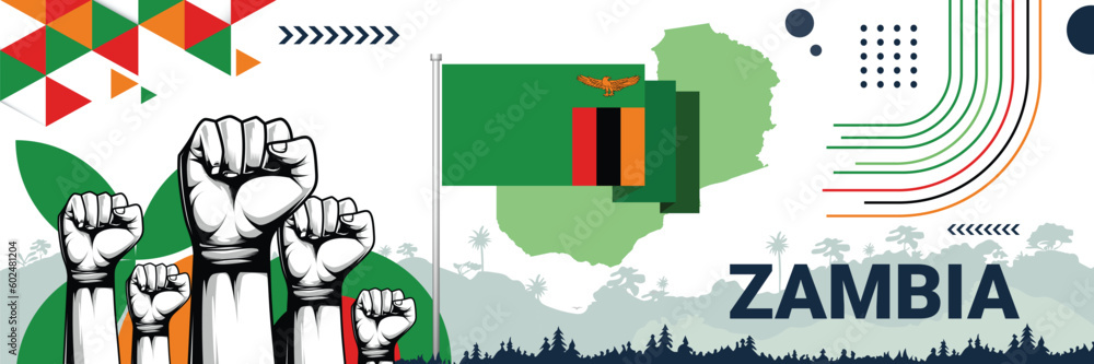 Celebrate Zambia independence in style with bold and iconic flag colors ...