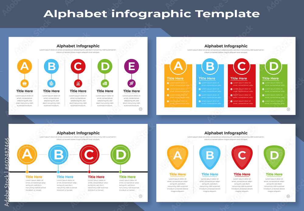 Alphabet Based Style Infographic Template Stock Template | Adobe Stock