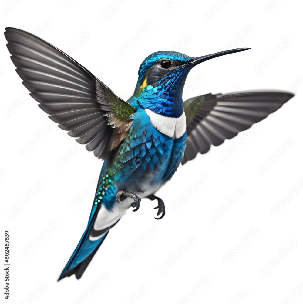 Sapphire hummingbird, isolated, transparent background, no background ...