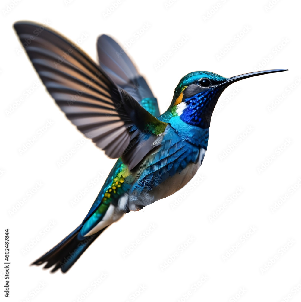 Sapphire hummingbird, isolated, transparent background, no background ...