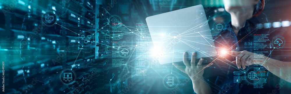 Chief Engineer connecting data center on global networking in mainframe ...