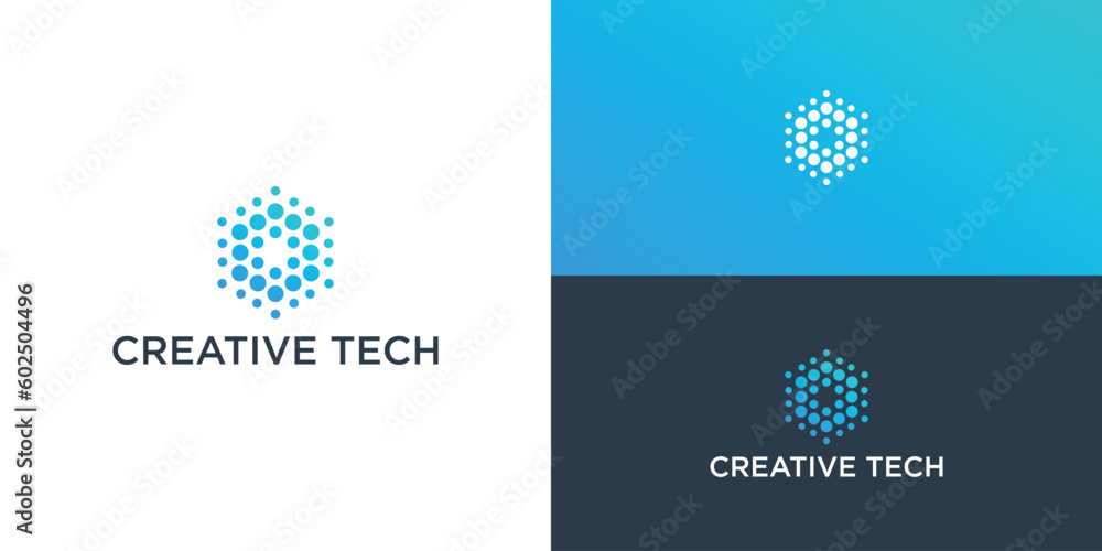 Logo Technology for Companies of Digital Concepts and Networks Icons ...