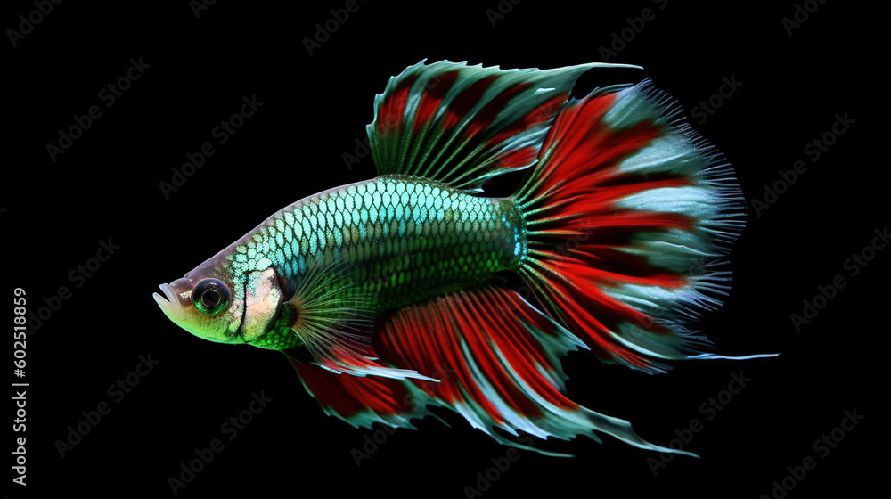 Thai Betta fish are known for their stunning and military camouflage ...