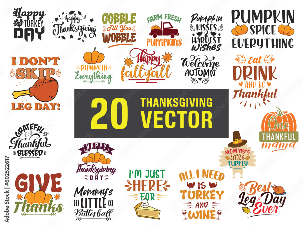 Thanksgiving t shirt design bundle, Thanksgiving SVG design bundle ...
