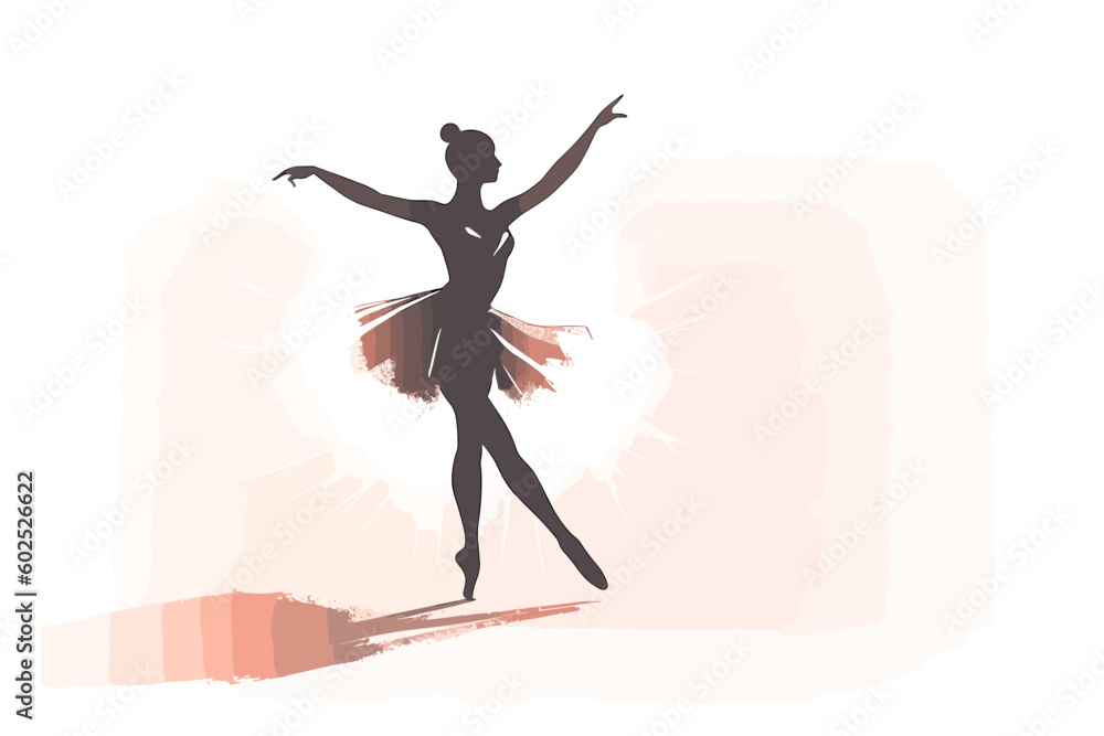 Doodle inspired Ballet barre, cartoon sticker, sketch, vector ...