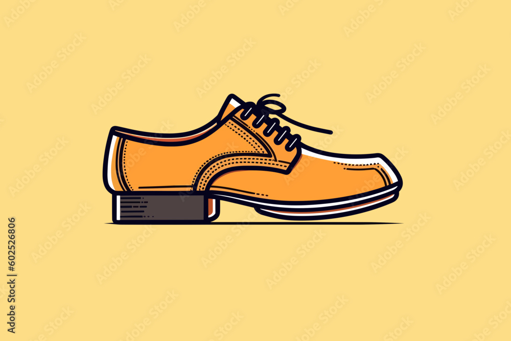 Doodle inspired Tap shoes, cartoon sticker, sketch, vector ...