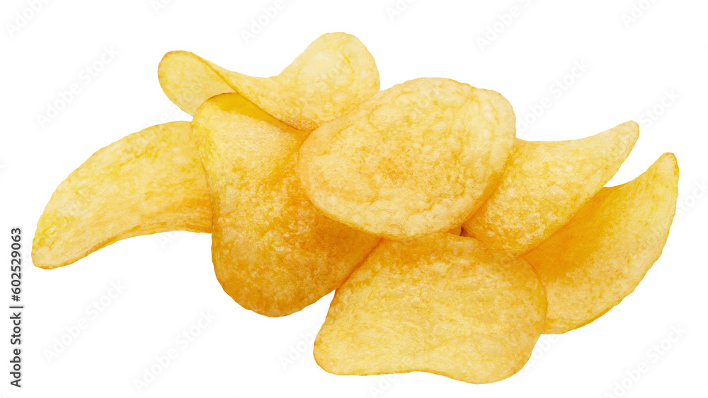 Delicious potato chips cut out Stock Photo | Adobe Stock