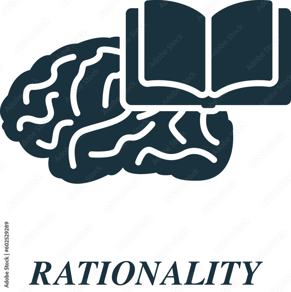 Rationality icon. Monochrome simple sign from critical thinking ...