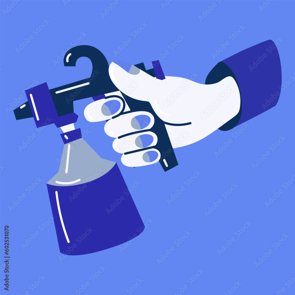 Illustration for the topic washing, painting, surface maintenance ...