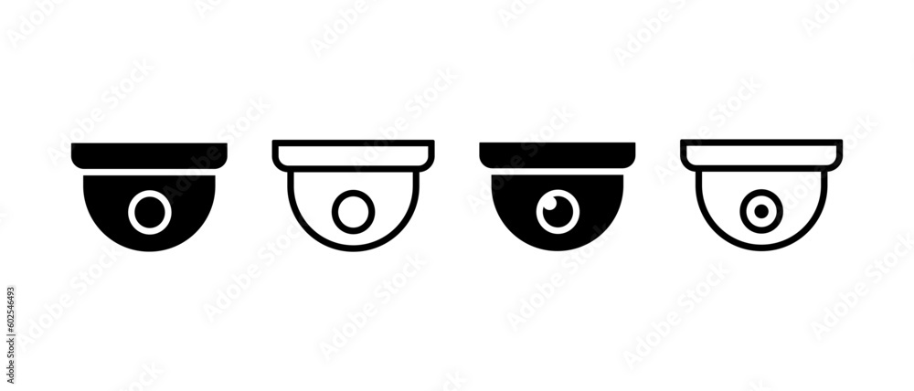 Security camera vector Security camera vector icons set. CCTV camera ...