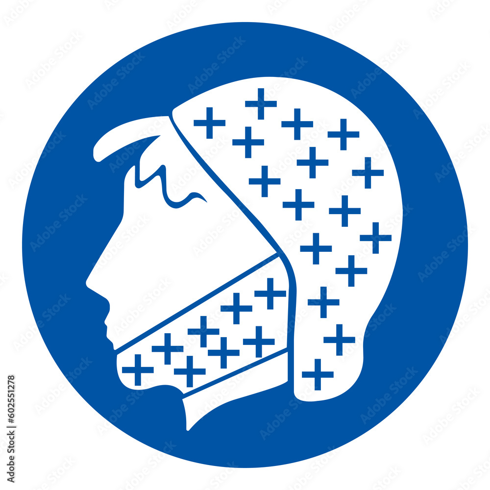 Hair and Beard Nets Must Be Worn Symbol Sign ,Vector Illustration ...