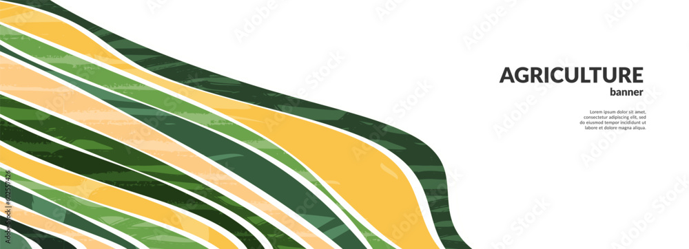 Abstract agri farm field wavy collage background. Asian agriculture ...