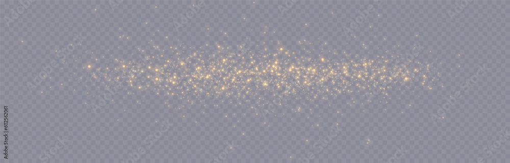Golden glitter.Light effect.Glittering particles background. Gold dust ...