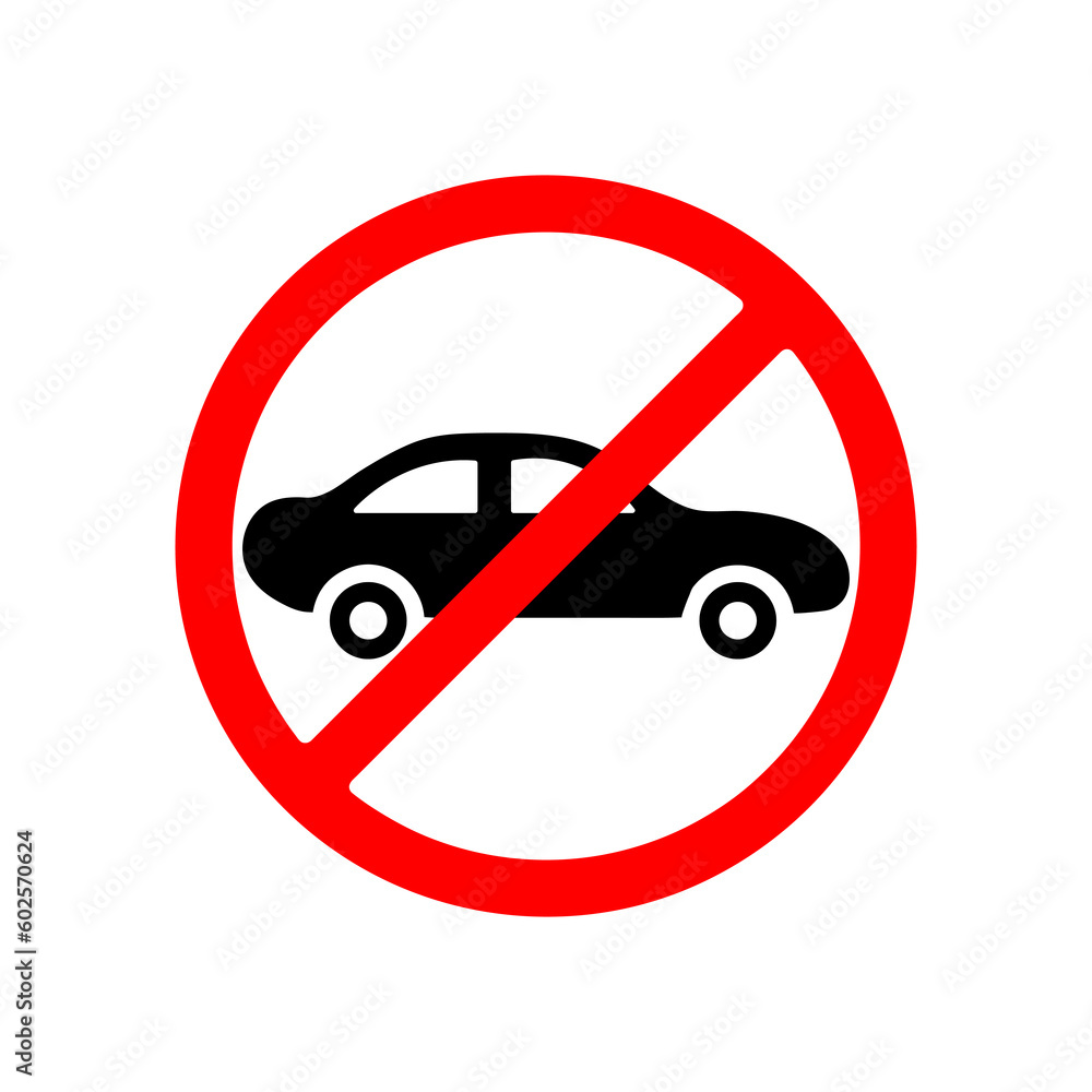 no vehicle sign. no parking sign illustration on white background..eps ...