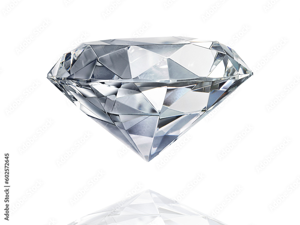 Large Clear Diamond. transparent background Stock Photo | Adobe Stock