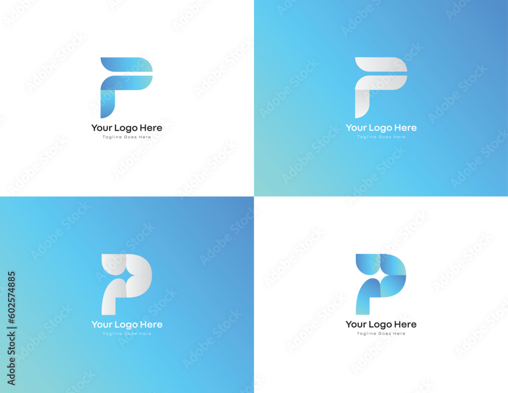 P letter logos for companies with names starting with the initial P ...