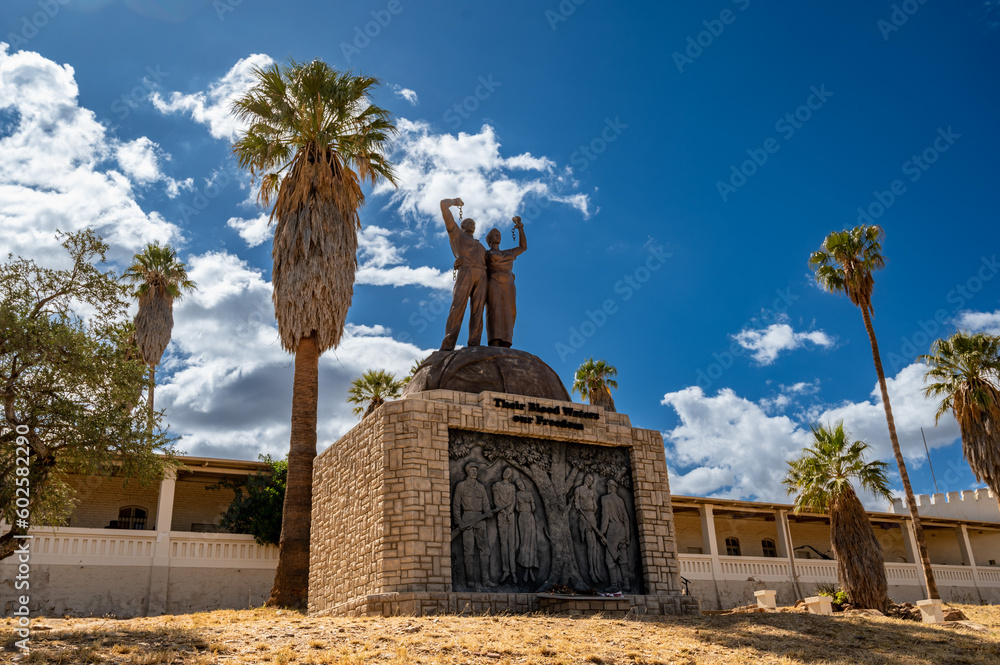 WINDHOEK,NAMIBIA-MARCH 26,2023:Monument to the fighters for the ...