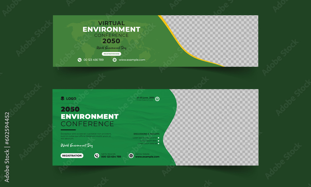 A conference banner design for world environment day, Social media ...