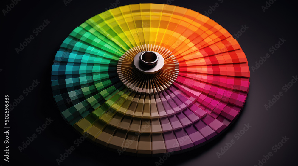 color wheel, Color spectrum swatch samples rainbow, AI Generated ...
