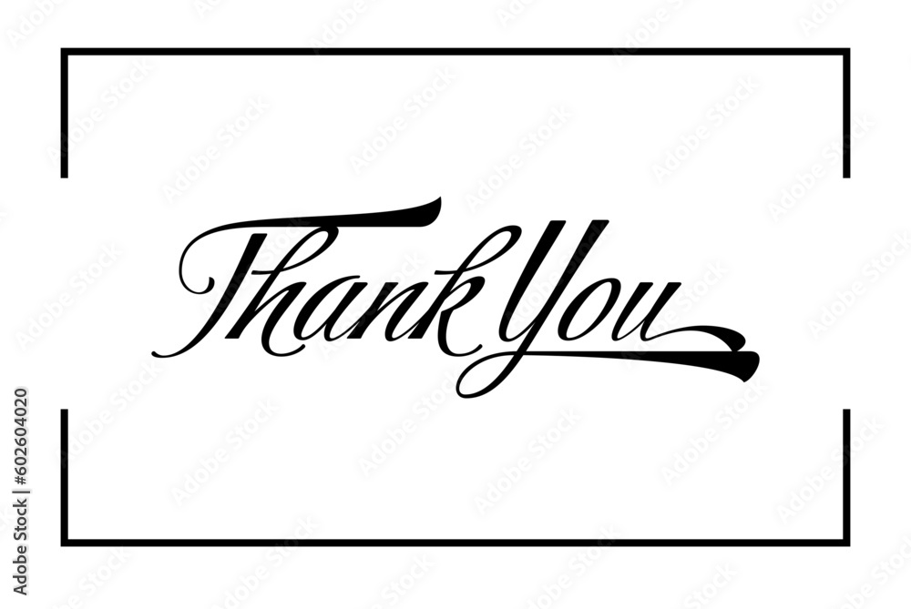 thank you lettering, thank you card, ready to print, vector hand drawn ...
