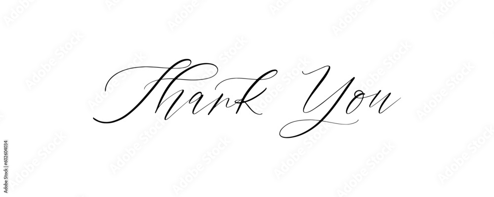 thank you lettering, thank you card, ready to print, vector hand drawn ...