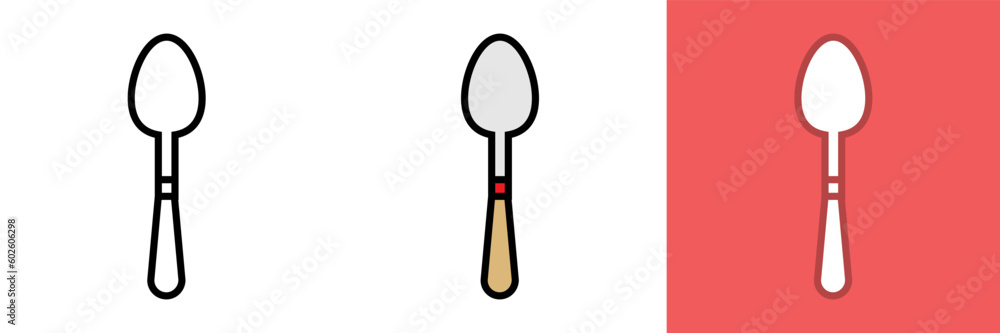 Spoon Icon, Spoon icon is an essential kitchen utensil for cooking and ...