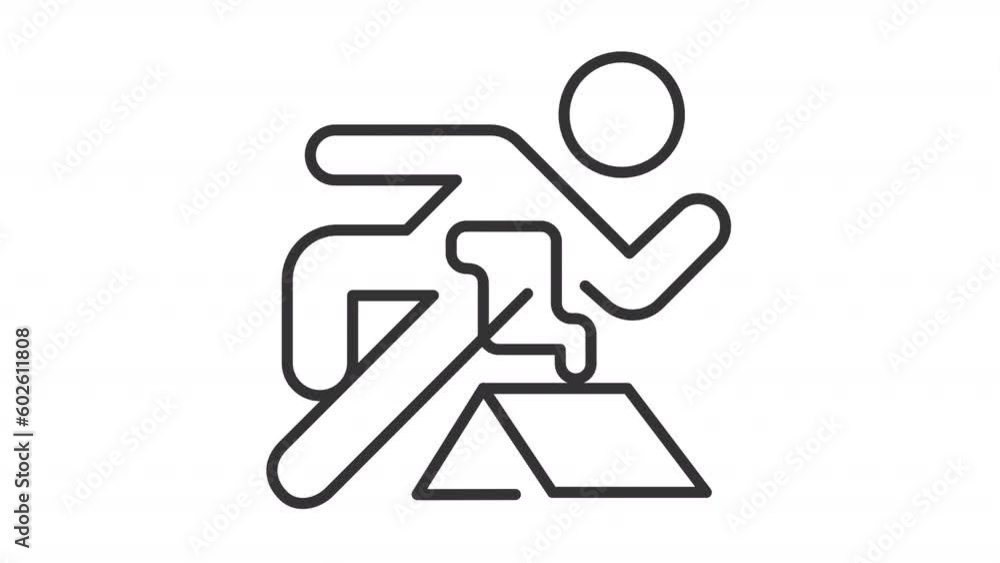 Crime scene icon animation. Animated line police putting evidence ...