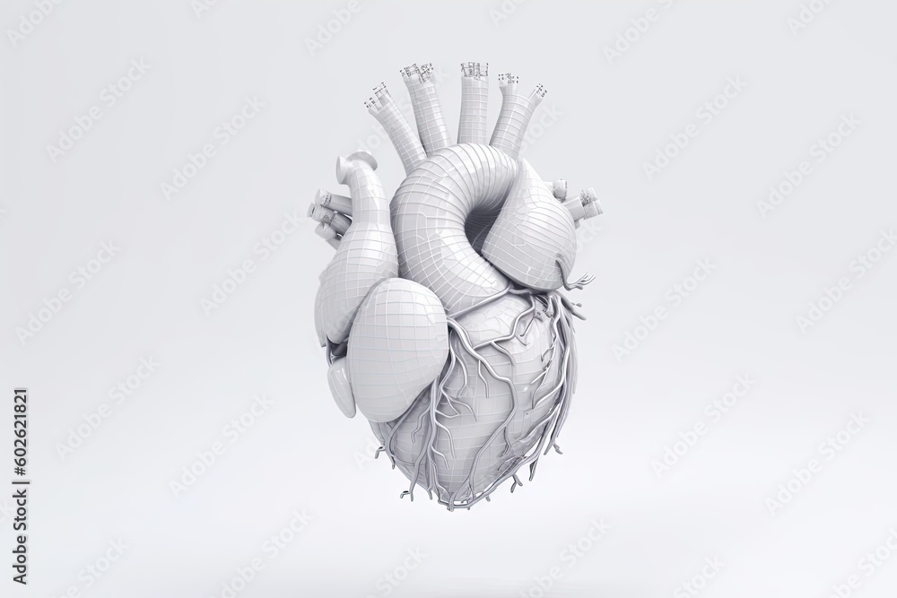 Medical anatomical heart, 3d render, Realistic heart, Soft light ...