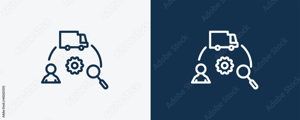 supply chain icon. Outline supply chain icon from delivery and ...