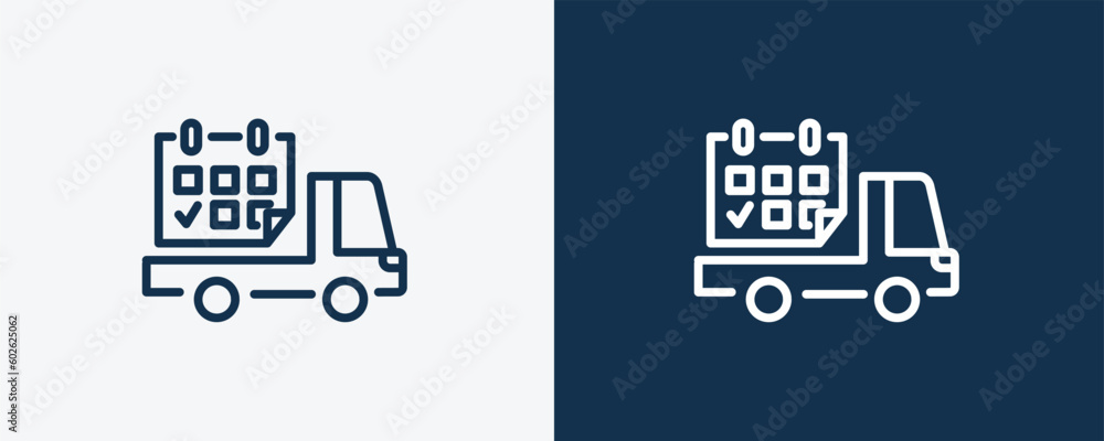 delivery date icon. Outline delivery date icon from delivery and ...