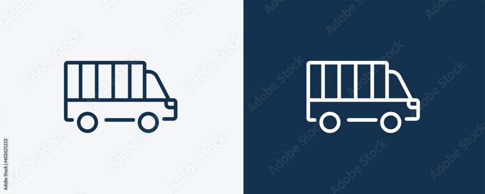 cargo bus icon. Outline cargo bus icon from delivery and logistics ...