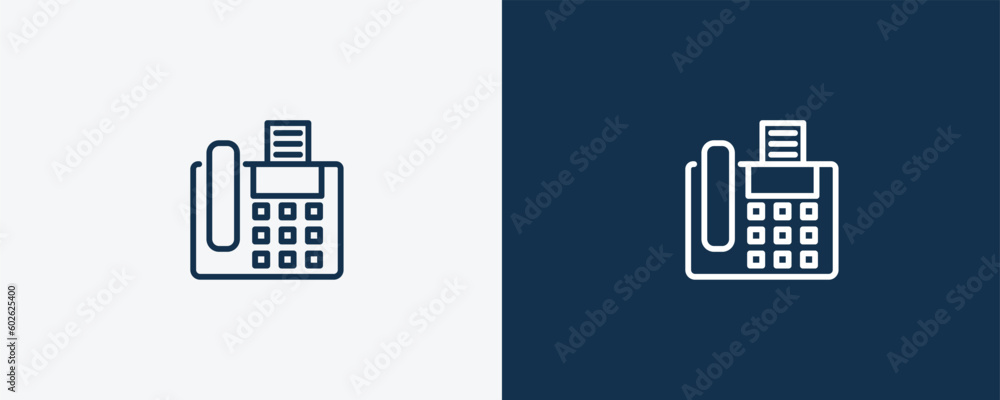fax machine icon. Outline fax machine icon from electronic device and ...