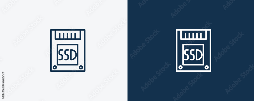 ssd icon. Outline ssd icon from electronic device and stuff collection ...
