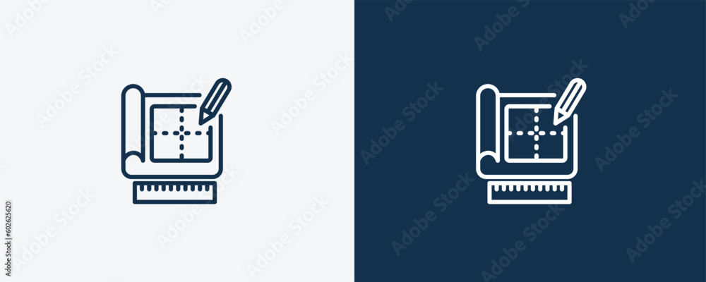technical drawing icon. Outline technical drawing icon from real estate ...